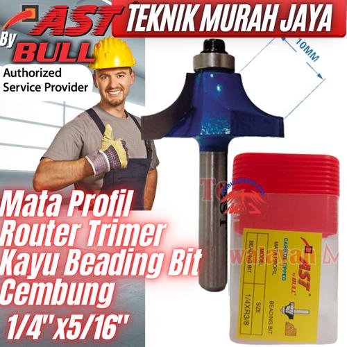 Jual AST Mata Profil Router Trimer Kayu 1/4" X 5/16 Beading Bit Cembung ...