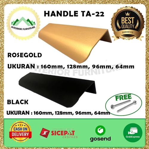 Jual Tarikan handel handle lemari/handle handel laci TA 22 Black ...