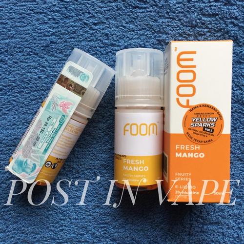 Jual Foom Fresh Mango 30ml - Yellow Sparks V1 Saltnic Liquid Vape FOOM ...