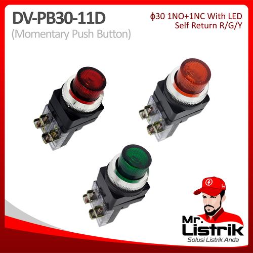 Jual PUSH BUTTON LED 30MM MODEL HANYOUNG / PB30-11D - Merah - Jakarta ...