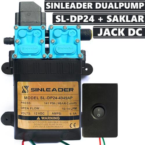 Jual Pompa DC 12V Sinleader dual pump DP24 100W dengan saklar ON OFF ...