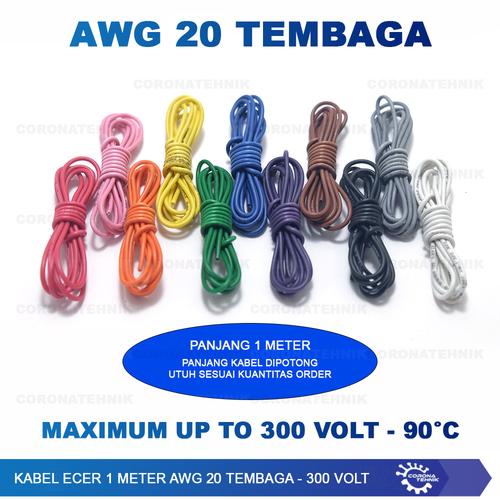 Jual Kabel Ecer AWG 20 Serabut Putih @ 1 Meter - Abu-abu - Jakarta Barat - Corona Tehnik | Tokopedia