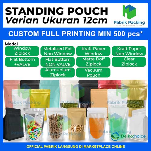 Jual DELKOCHOICE Standing Pouch Plastik Klip 12cm Kemasan Sealer ...