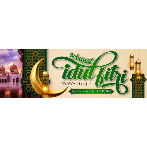 Jual Banner/Spanduk/Backdrop Idul Fitri 1444H - 1x1 meter - Kota Bekasi ...