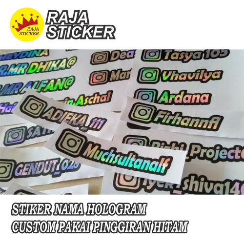 Jual Stiker hologram IG, nama, custom, stiker laptop, stiker motor ...