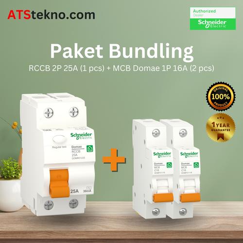 Promo Bundle Schneider ELCB 2P 40A + MCB 1P 16A (2 Pcs) Cicil 0% 3x ...