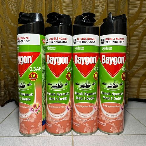 Promo Baygon Aerosol 600ml Obat Nyamuk Semprot Japanese Sakura Peach - Jakarta Barat - Gentong ...