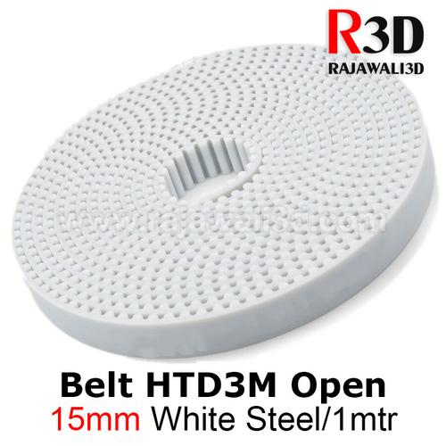 Jual Timing Belt HTD3M Steel Core White Pitch 3mm width 15mm per meter - Kab. Temanggung ...