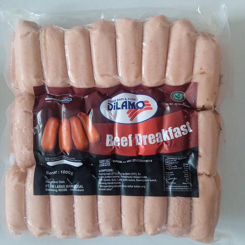 Jual DILAMO BEEF BREAKFAST 1KG / SOSIS SAPI BREAKFAST - Kota Bandung ...