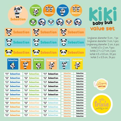 Jual STICKER LABEL NAMA ANAK WATERPROOF KIKI BABY BUS - Jakarta Barat ...
