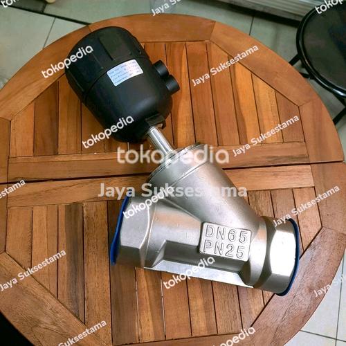 Jual Angle Seat Valve Piston Stainless PN25 Drat 2 1/2" inch DN65 SS316 - Jakarta Barat - JAYA ...