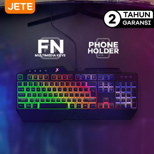 Promo JETE Keyboard Gaming KBX1 RGB Wired 3600 DPI - Garansi 2 Tahun ...