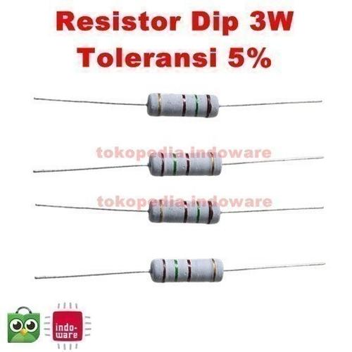 Jual Resistor 1K 1k ohm 1 kilo ohm 1 K 3 watt 3watt 5% 3w - Kota ...
