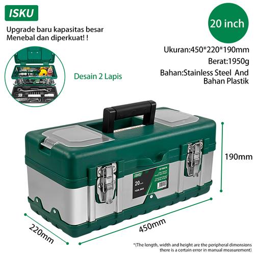 Promo ISKU Tool Box Besar 17 19 inch BahanTahan lama Toolbox Kotak ...