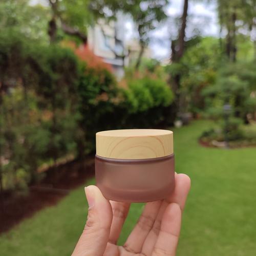 Jual Pot Kaca Amber Doff 30ml Pot Cream Kemasan Kosmetik Tutup Pvc Kayu ...