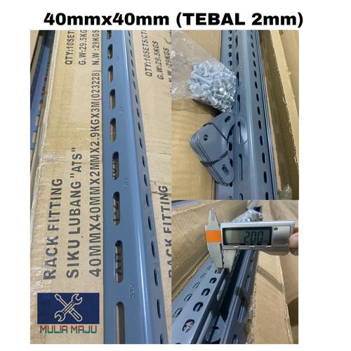 Jual BESI SIKU LUBANG 4x4 2mm/RAK SIKU LUBANG TEBAL 2mili ATS(HARGA ...