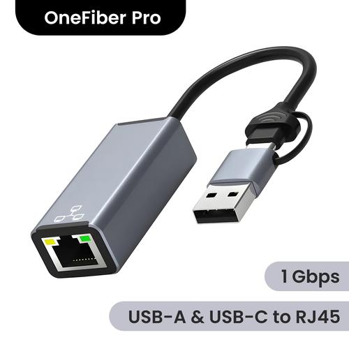 Jual 2-in-1 USB Type C & USB A to RJ45 Gigabit Ethernet Converter ...