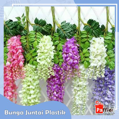 Jual Bunga Wisteria Juntai Plastik Imitasi Artificial Dekorasi Interior ...