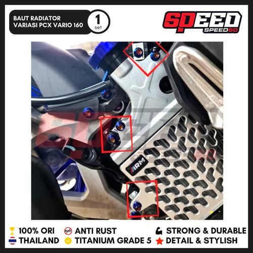 Jual Titanium Probolt Baut Cover Radiator Honda PCX 160 Vario 160 Grade ...