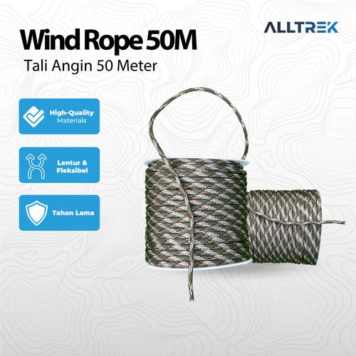 Promo ALLTREK Wind Rope Tali Angin Outdoor Camping 50M - Hijau ...