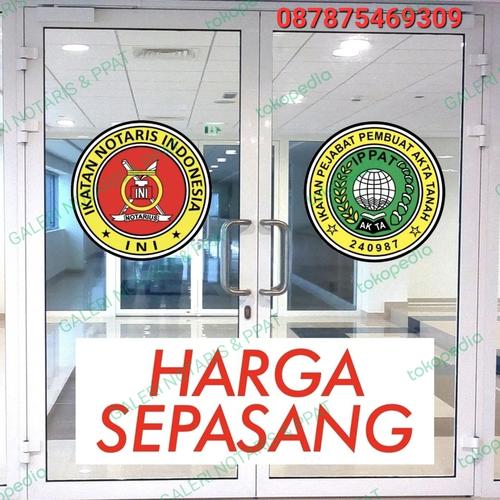 Jual stiker pintu stiker logo kantor notaris dan ppat - Jakarta Timur ...