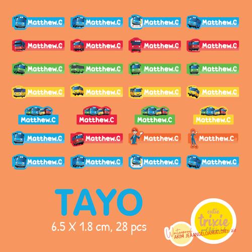 Jual STICKER LABEL NAMA ANAK WATERPROOF TAYO - Jakarta Barat - Cutie ...