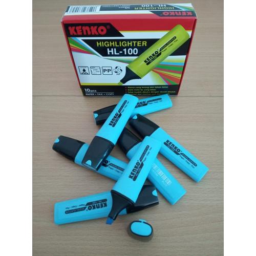 Jual KENKO HIGHLIGHTER NEON COLOR HL-100 PENANDA WARNA - Biru - Kab ...