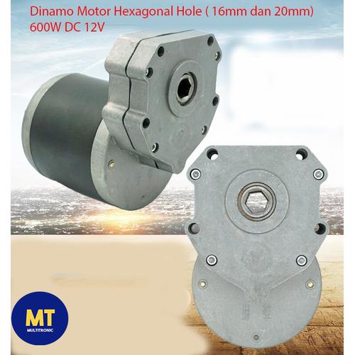 Jual Dinamo Motor Alat pertanian 600w 12V High Torsi Hexagonal Hole (7185) - Hole 20mm - Kota ...