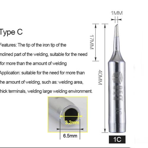 Jual BST-900M-T-1C 1C Mata Solder iron Tip Pure Copper Welding ...
