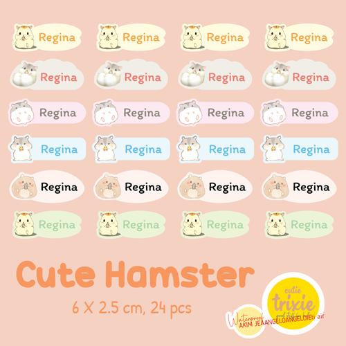 Jual STICKER LABEL NAMA ANAK WATERPROOF HAMSTER - Jakarta Barat - Cutie ...