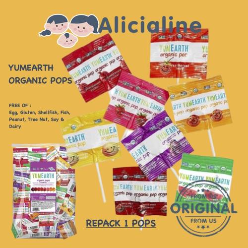 Jual YumEarth Organic Pops Vitamin C 8 Variety Flavors Repack 1 Pop ...
