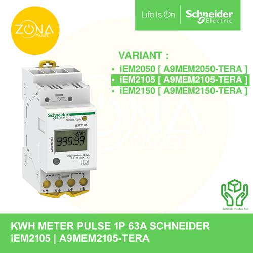 Jual KWH METER DIGITAL SCHNEIDER 1 PHASE PULSE 63A iEM2105 A9MEM2105 ...