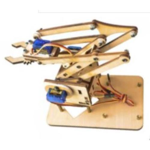 Jual ARDUINO DIY 4DOF WOODEN WOOD ROBOTICS ROBOT ARM KIT + SG90 - Kota ...