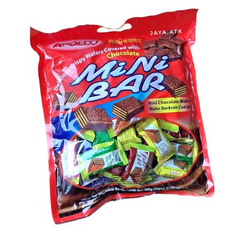 Jual WAFER COKELAT MINI APOLLO MINI BAR 50 PCS 300 GR MINI WAFER ...