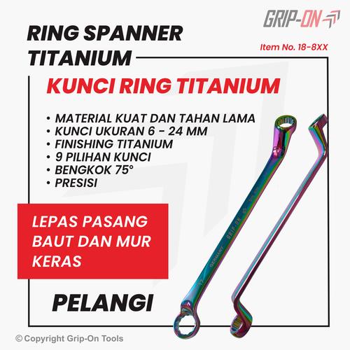 Jual DOUBLE RING SPANNER BENT 8 X 9 TITANIUM KUNCI RING TITANIUM ...