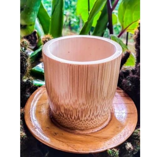 Jual Gelas Bambu Natural Model Biasa Unik Elegant 100% Food Grade ...