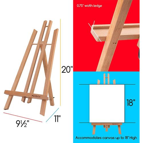 Jual Meeden Table Top Easel A-Frame Portable Display Solid Wood Stand ...