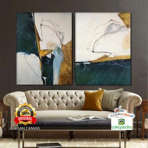Jual hiasan dinding lukisan abstrak modern art minimalis - + BINGKAI ...