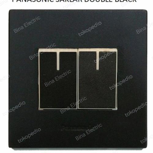 Jual Saklar Seri Panasonic Style E WESJ78029 + WESJ5941B Black Matte ...