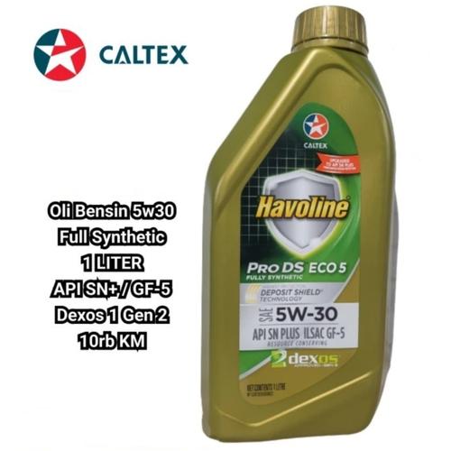 Jual Oli CALTEX HAVOLINE Prods ECO5 5W30/5W-30/5-W30 Api SN Full Syn ...