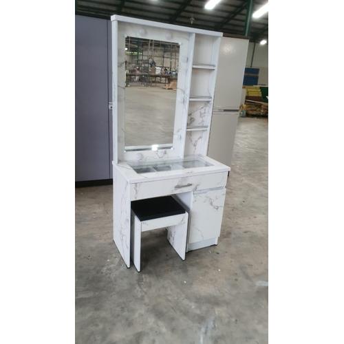 Jual (KHUSUS SURABAYA) MEJA RIAS MINIMALIS KACA + LAMPU + LACI - MARBLE ...