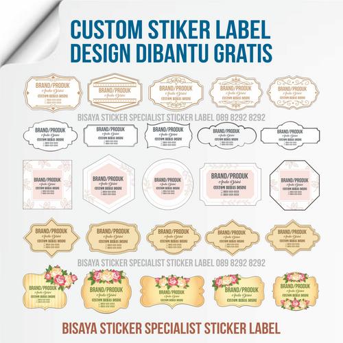 Jual Custom Stiker, Label Makanan, Label Minuman, Label Produk, Sticker ...