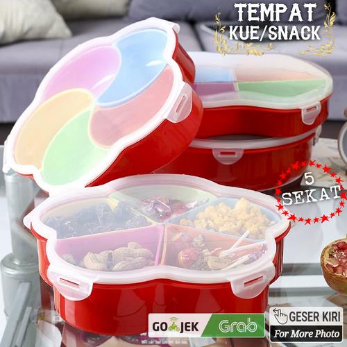 Jual Tempat Kue Kering Snack Lebaran 5 SEKAT Toples Box Kue Meja Snack ...