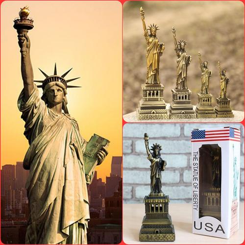 Jual Miniatur Patung Liberty Amerika Pajangan Replika Logam Besi ...