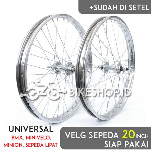 Jual Wheelset Velg Chrome Besi Uk.20 Alloy Depan Belakang Rims Roda ...