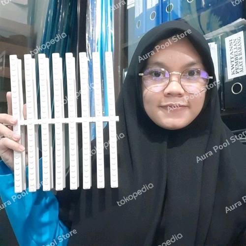Jual Grill Kolam Renang Lebar 30cm 1 Kaki Warna Putih / Gutter Kolam ...