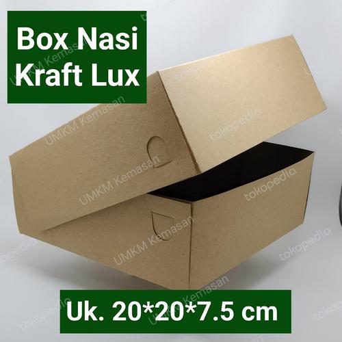 Jual Dus Nasi / Kotak Makan / Box Kraft Tebal / Donut / Bomboloni / Kue ...