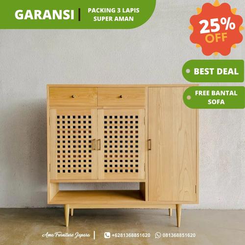 Jual MEJA ALMARI RAK, MEJA CONSOLE, LEMARI CONSOLE KAYUJATI SOLID ...