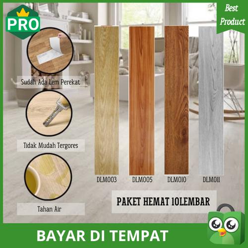 Jual Paket 10 Lembar Stiker Lantai Vinyl Motif kayu Premium Tebal 2mm - DLM-005 - Jakarta Barat ...