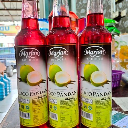 Jual Sirup marjan cocopandan 460ml dus isi 12 botol / sirup rasa coco ...